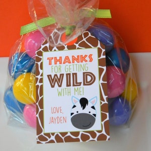 Safari Favor Tags, Safari Thank You Tags, Safari 1st Birthday - Etsy