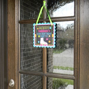 Neon Roller Skate Door Sign, Roller Skating Party Decor, Roller Skate ...