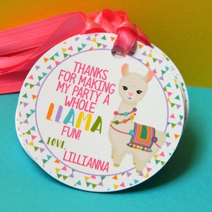 Llama Favor Tags, Llama Thank You Tags, Llama 1st Birthday - Etsy