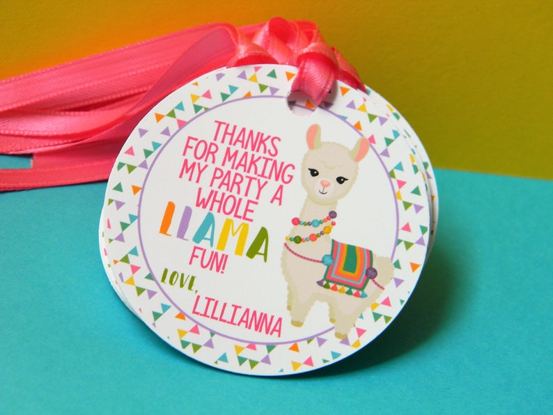 Llama Favor Tags Llama Thank You Tags Llama 1st Birthday | Etsy