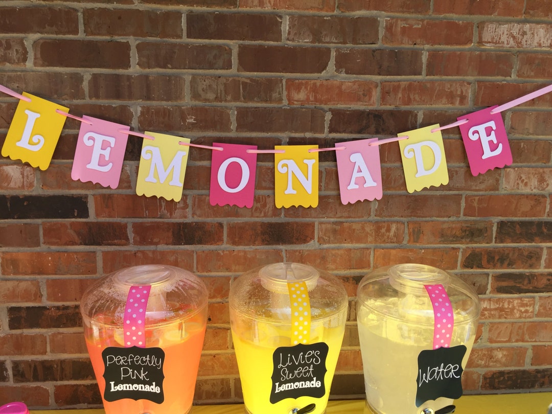 Lemonade Party Banner - Custom Lemonade Stand Decor, Lemonade Birthday ...