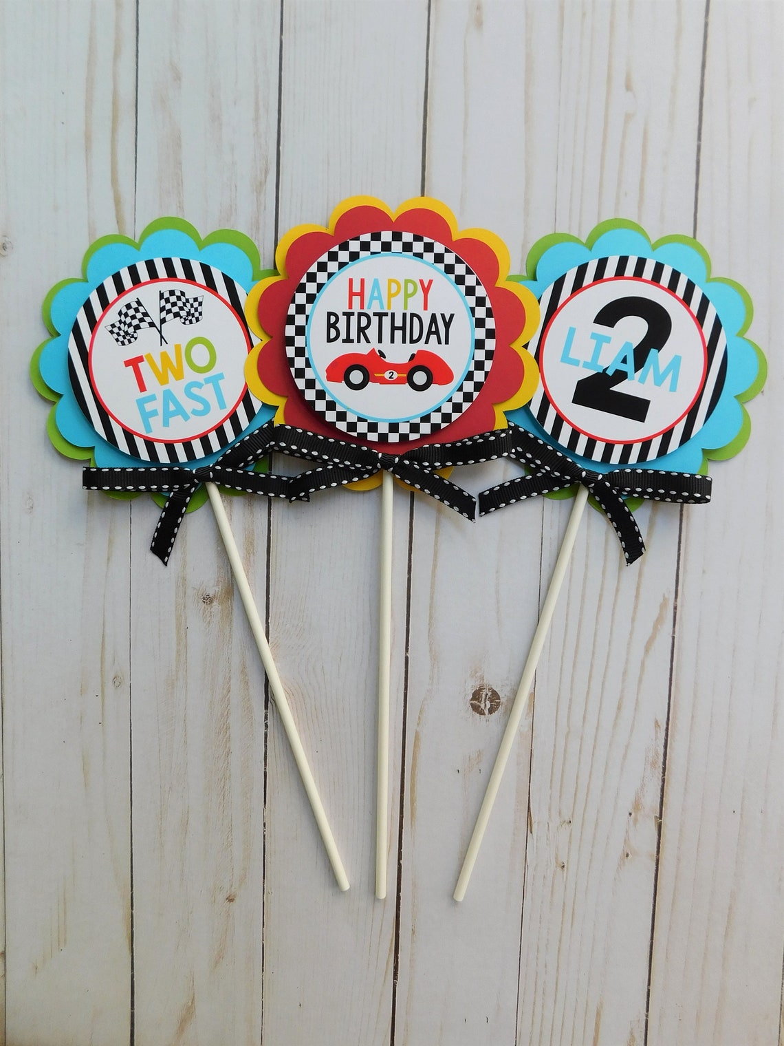 Race Car Centerpiece Sticks Race Car Party Decorations Two | Etsy