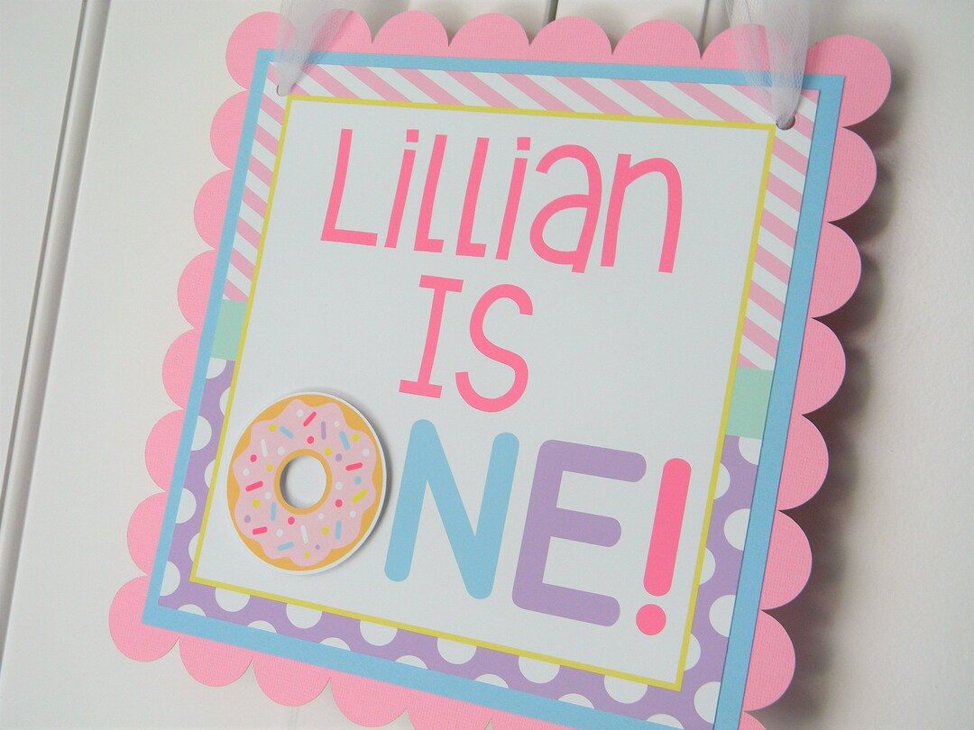 Donut Welcome Sign, Donut Party Decor,sonut Door Sign, Donut First ...