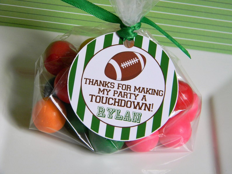 Football Favor Tags Football Thank You Tags Football 1st - Etsy