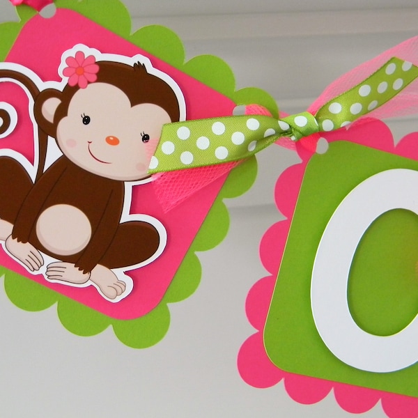 Monkey Banner - Etsy