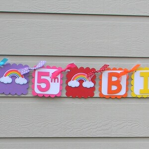 Rainbow Banner, Custom Birthday Banner, Rainbow Party Decorations - Etsy