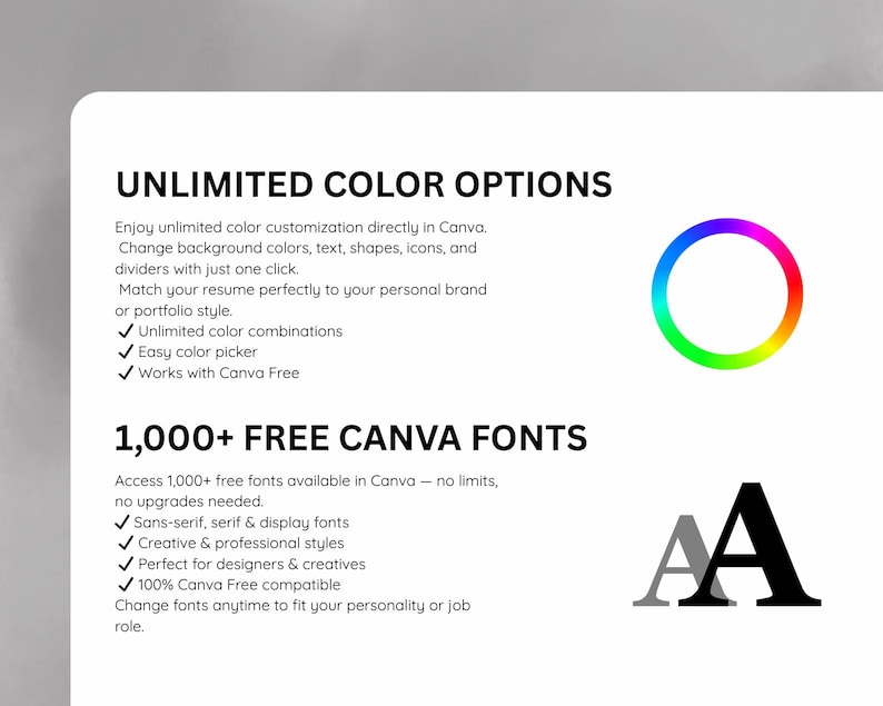 Creative Template Canva | Editable CV | Modern Portfolio Resume ...