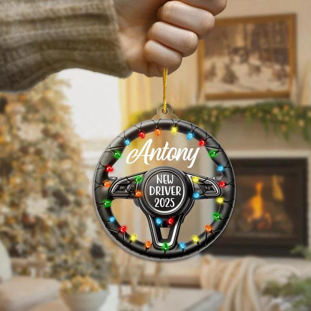 Personalized New Driver Christmas Ornament 2025, First Car Gift for ...
