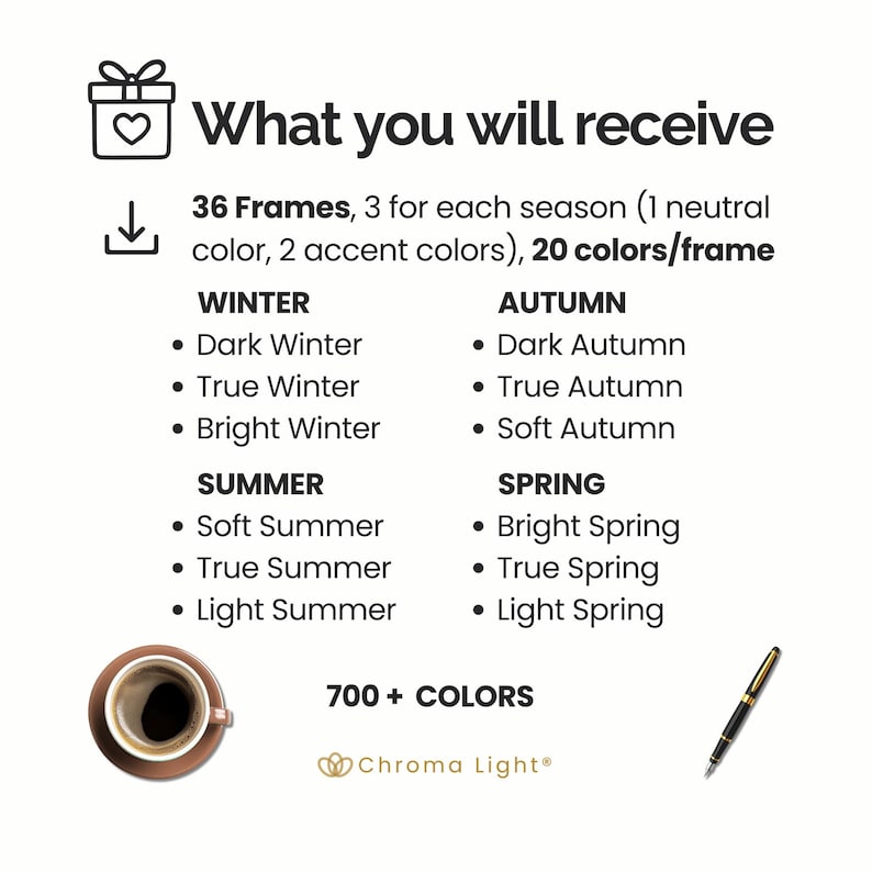 DIY Seasonal Color Analysis Face Frames: Personal Palette Tool (PDF ...