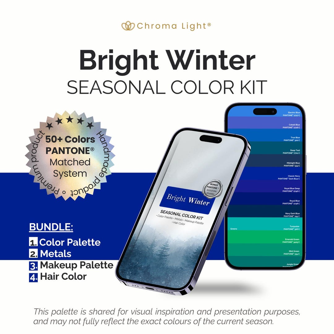 Bright Winter Seasonal Color Palette Kit – Mobile & Print Ready - Etsy
