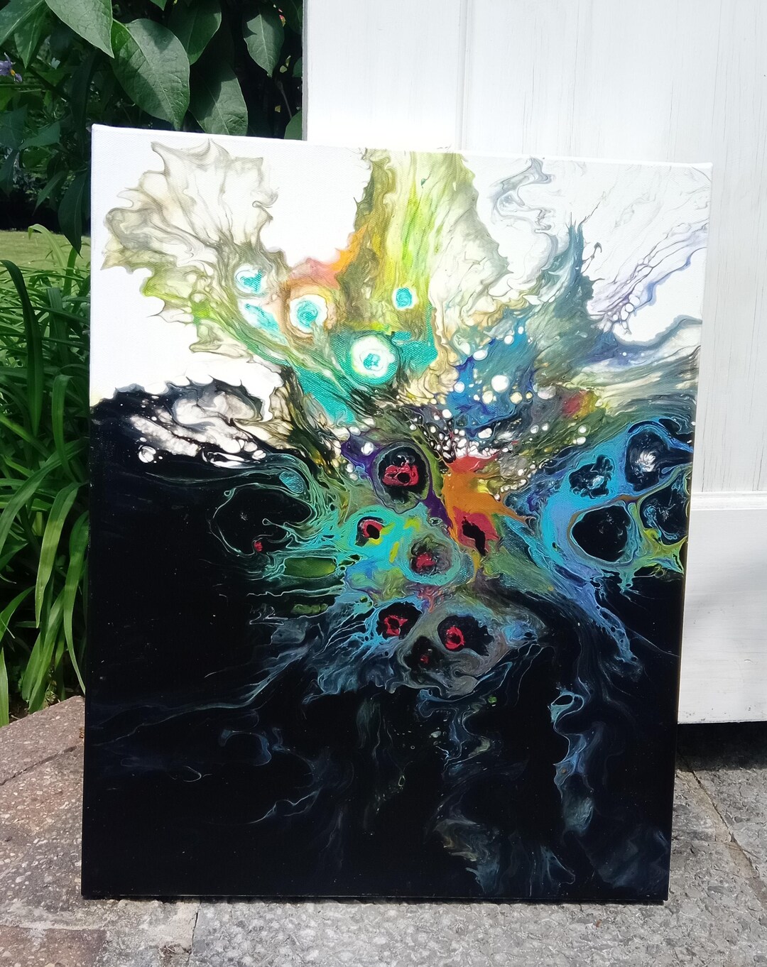 An Original Acrylic Abstract Painting Titled Sacred Frequencies 16x20 ...