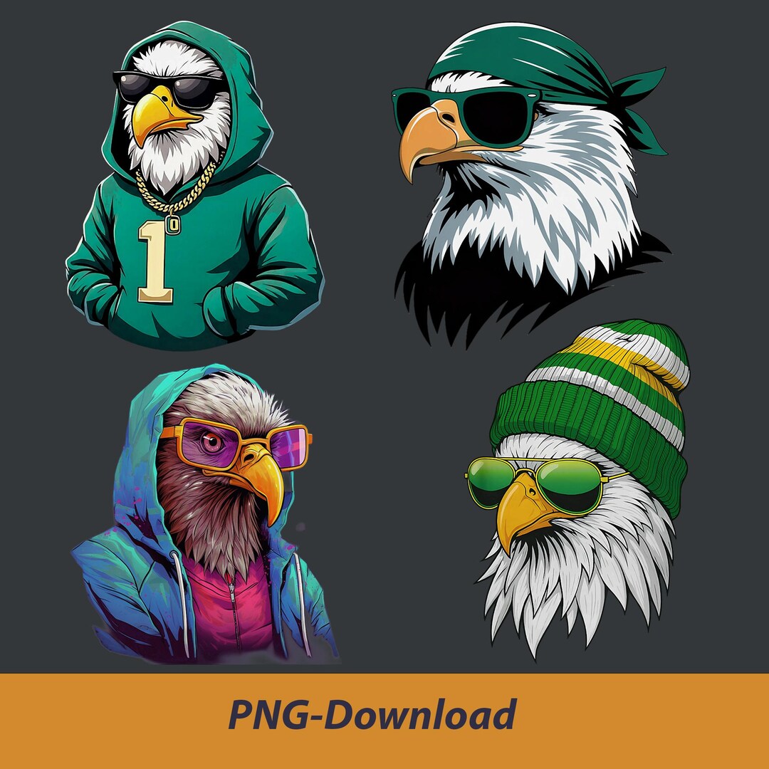 Eagles Face Sunglasses PNG, Eagles Lovers Shirt PNG, Patriotic Bird ...