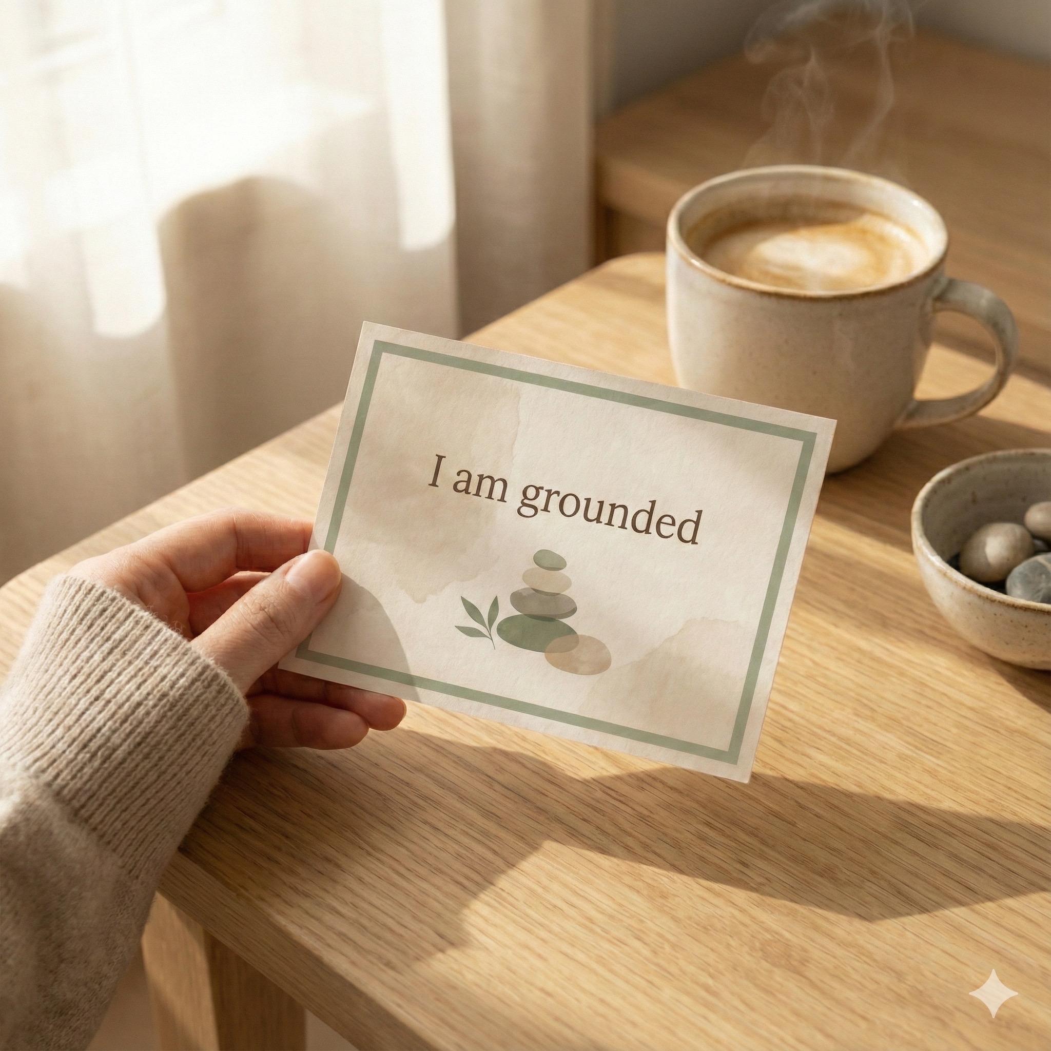 Stability Mood Cards | Calm, Balance Affirmations (PDF + PNG) - Etsy