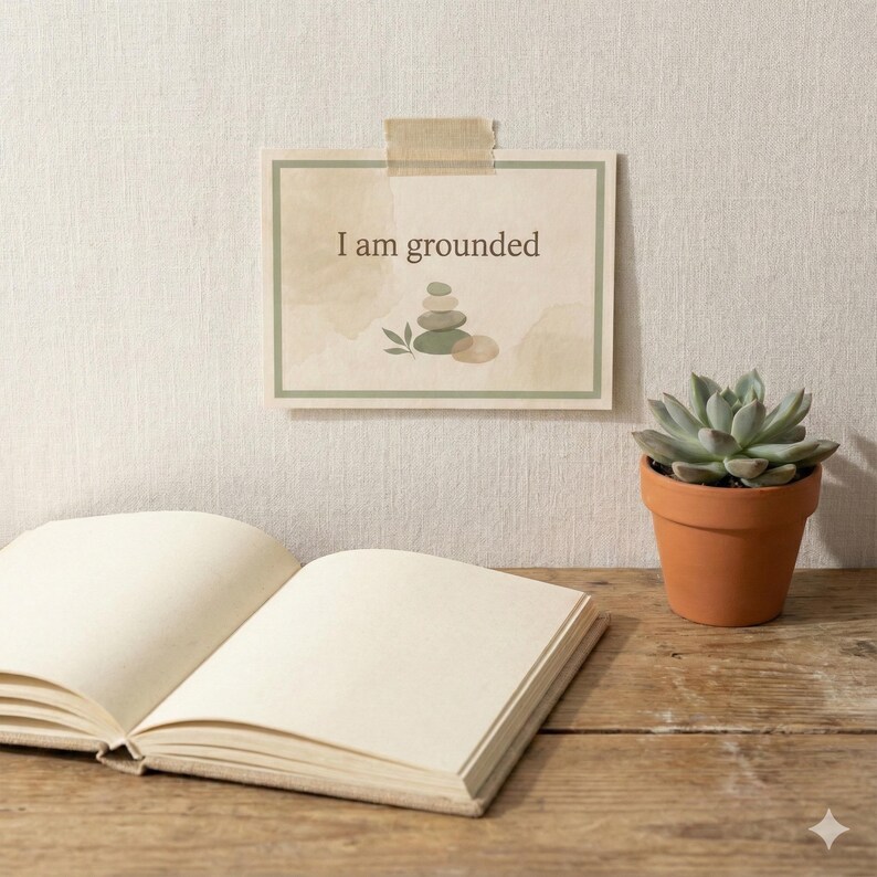Stability Mood Cards | Calm, Balance Affirmations (PDF + PNG) - Etsy