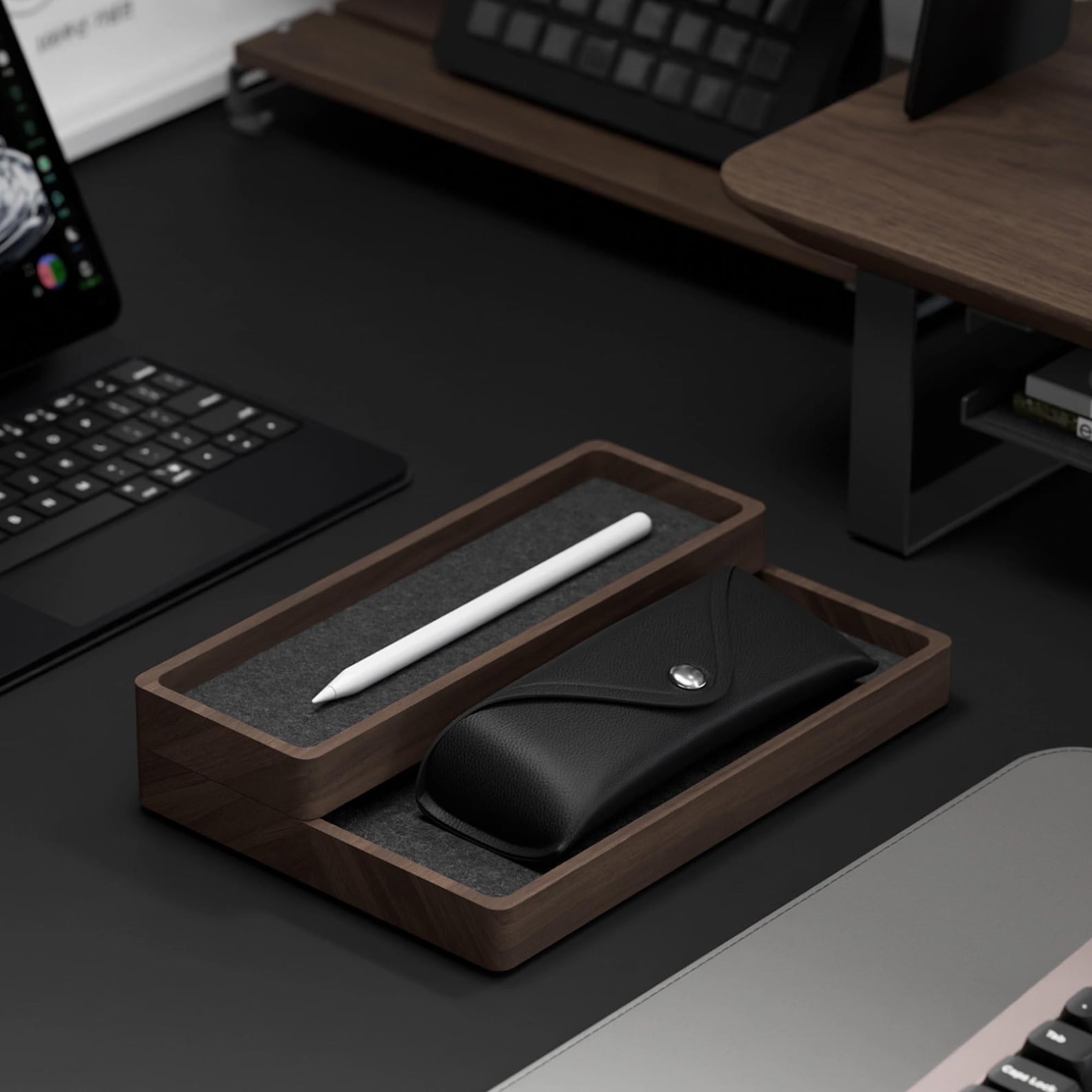 Modular Walnut Drawer Organizer System | Stackable Wooden Storage Boxes ...