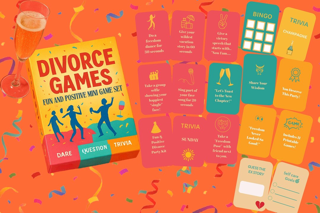 Divorce Party Games Bundle – Printable Bingo, Trivia, Scavenger Hunt ...