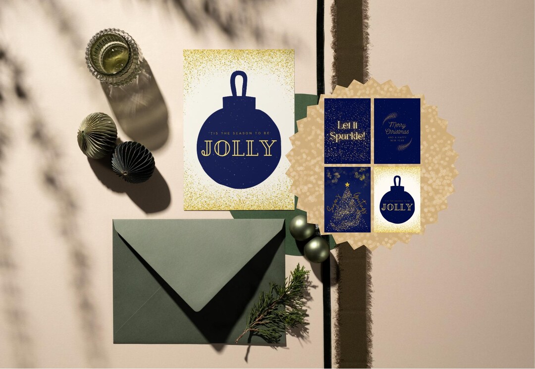 Sparkle Collection Christmas Cards, 4 Digital Downloads (printable at ...