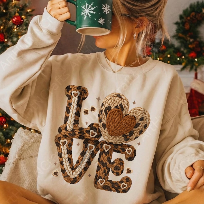 Leopard LOVE PNG | Crochet Svg | Leopard Valentine Png | Valentine PNG | Leopard Print Png, Faux ...