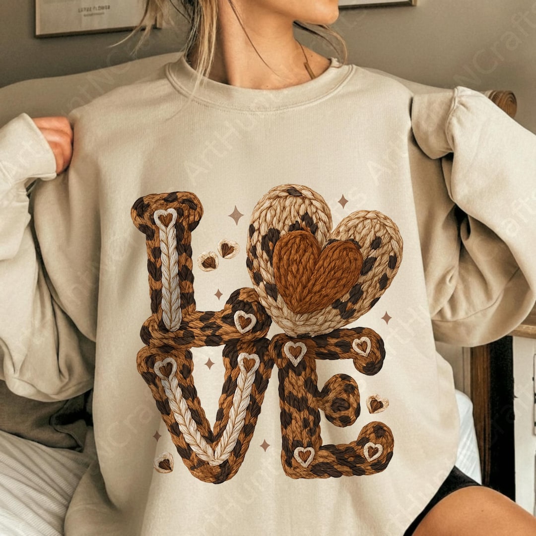 Leopard LOVE PNG | Crochet Svg | Leopard Valentine Png | Valentine PNG | Leopard Print Png, Faux ...