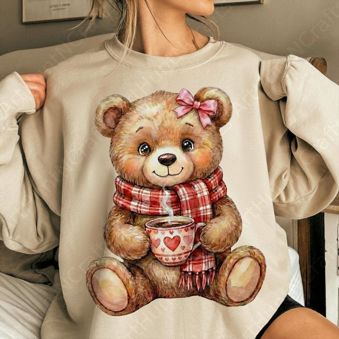 Preppy Valentine Teddy Bear PNG, Preppy Bear Cute Teddy Bear Shirt ...