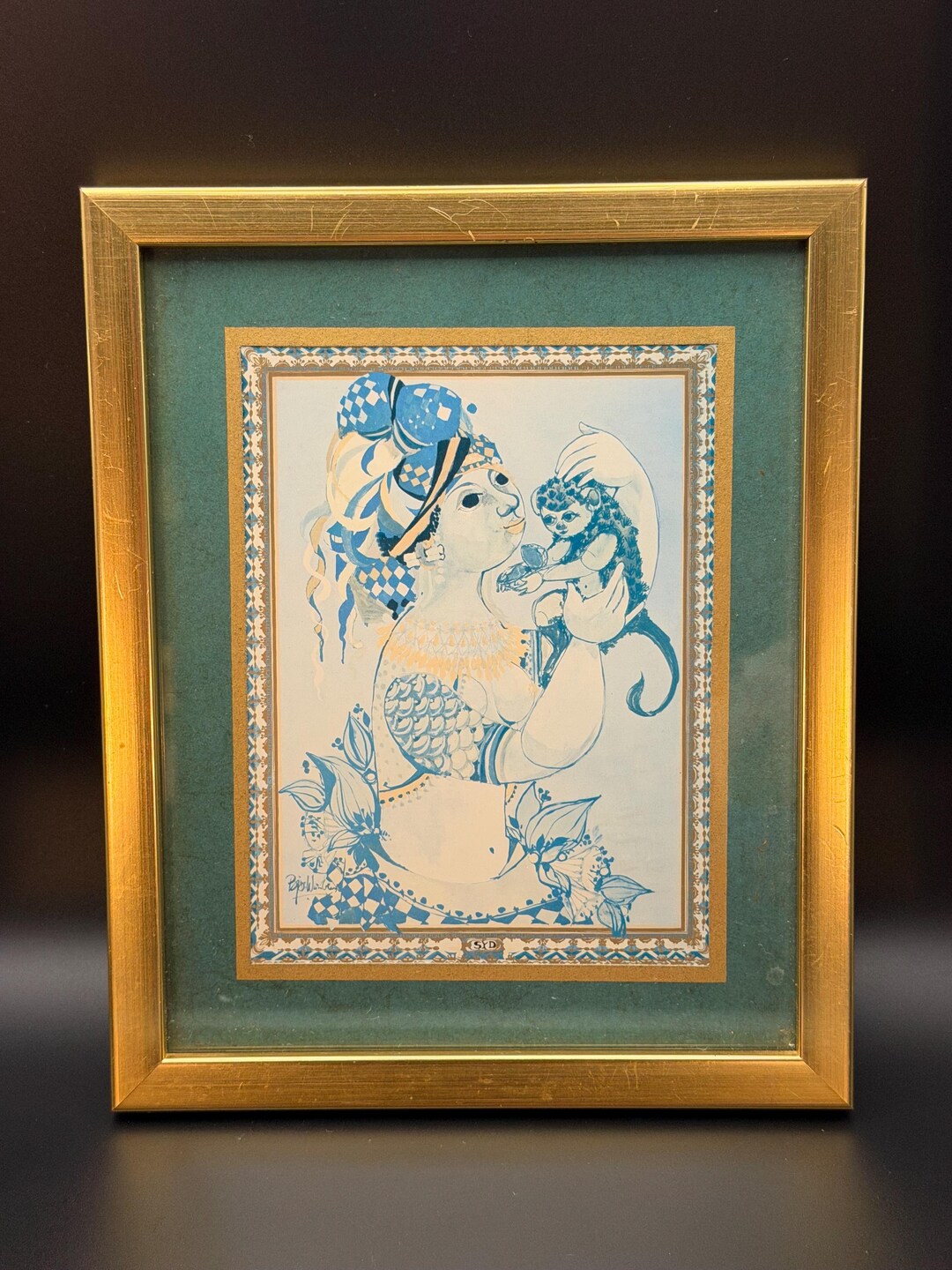 Bjørn Wiinblad Framed Print – Danish Art, Gold Frame (scratches) - Etsy