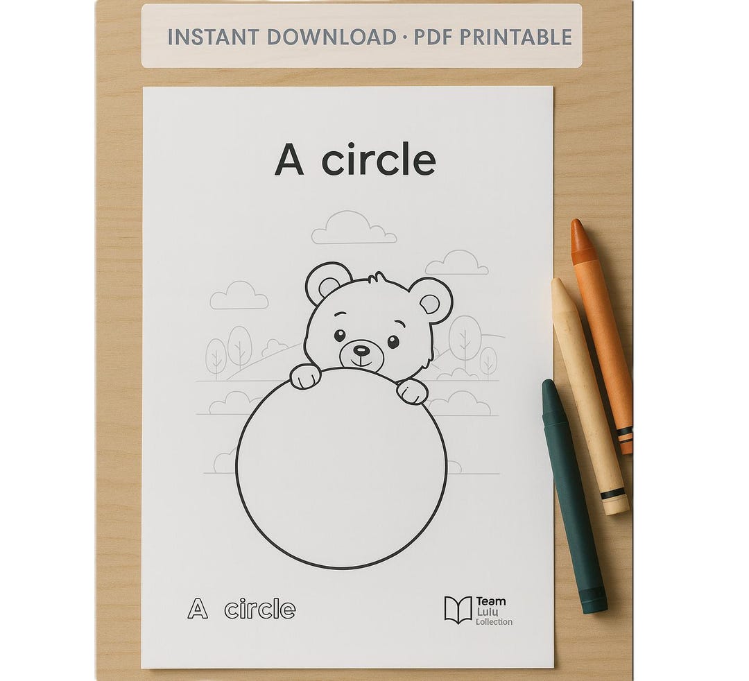 Montessori Toddler Coloring Book | Basic Shapes PDF Printable | Early ...