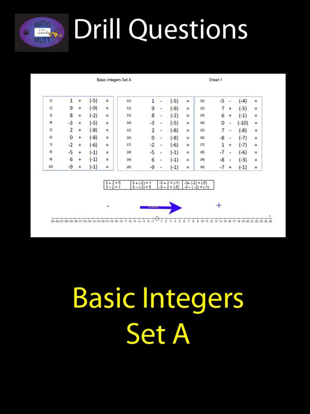 Basic Integers : Set A - Etsy