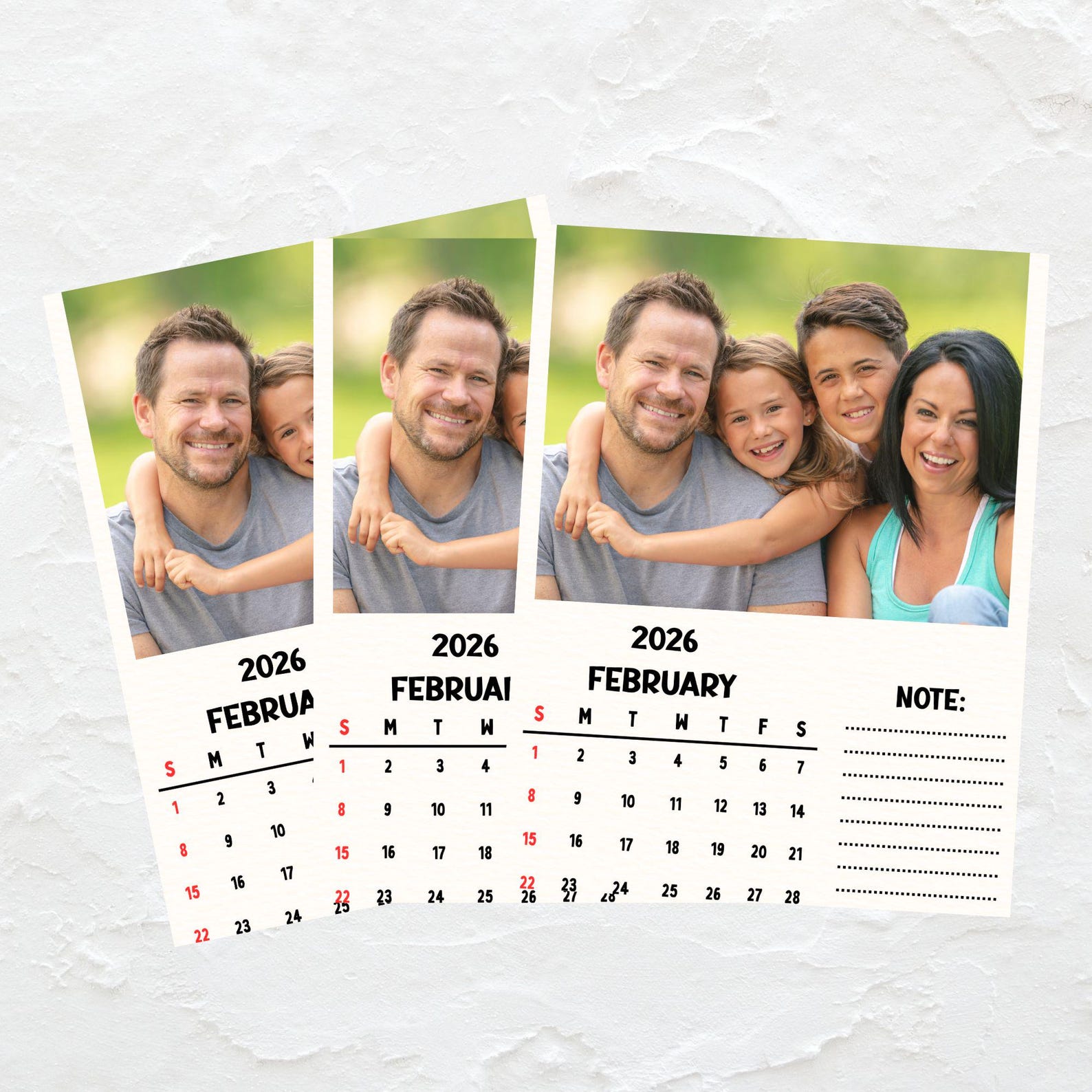 Editable February Calendar Template (5x7) Digital Downloadable Product ...