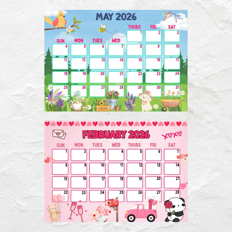 Editable Yearly 2026 Printable and Editable Calendar ( Digital ...