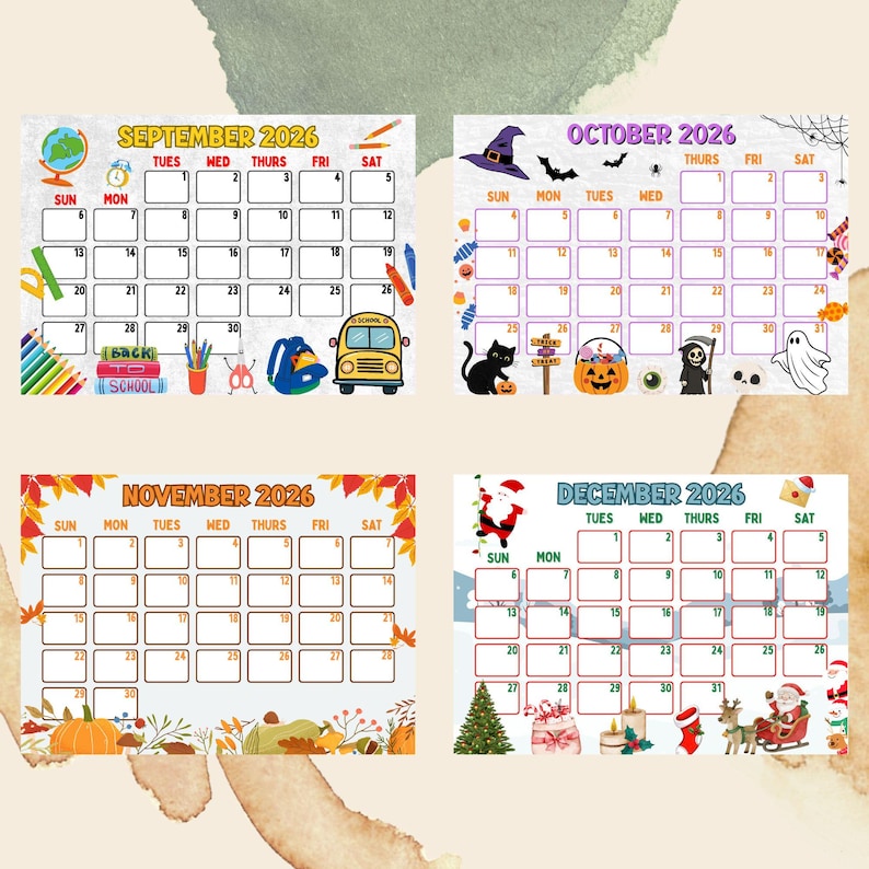 Editable Yearly 2026 Printable and Editable Calendar ( Digital ...