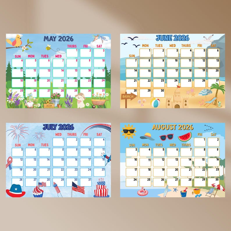 Editable Yearly 2026 Printable and Editable Calendar ( Digital ...
