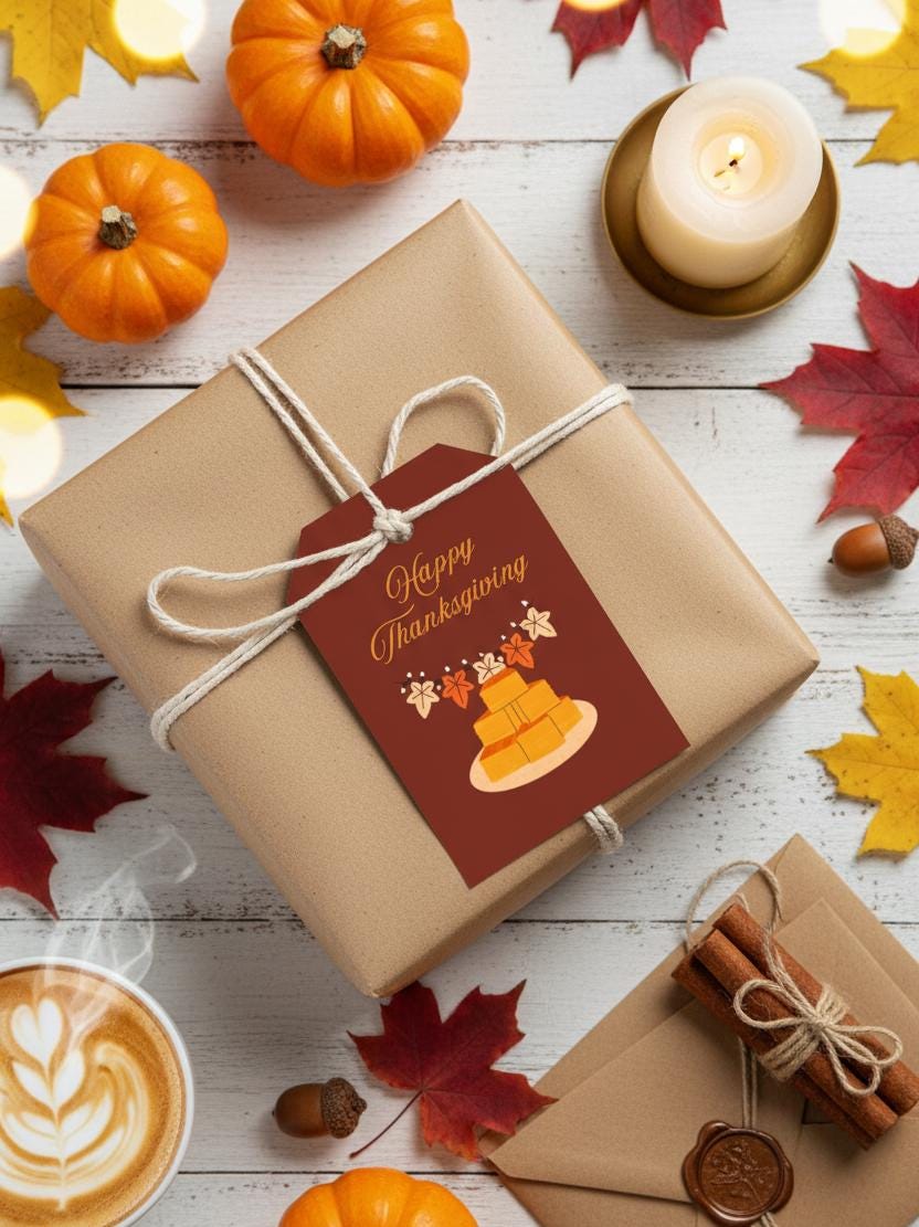 Thanksgiving Gift Tags – Printable Tags | Digital Download | A4 Sheet ...