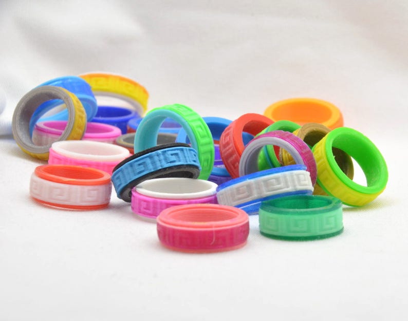 Spiral Maze Spinner Fidget Ring. 3D Printed Customizable. - Etsy