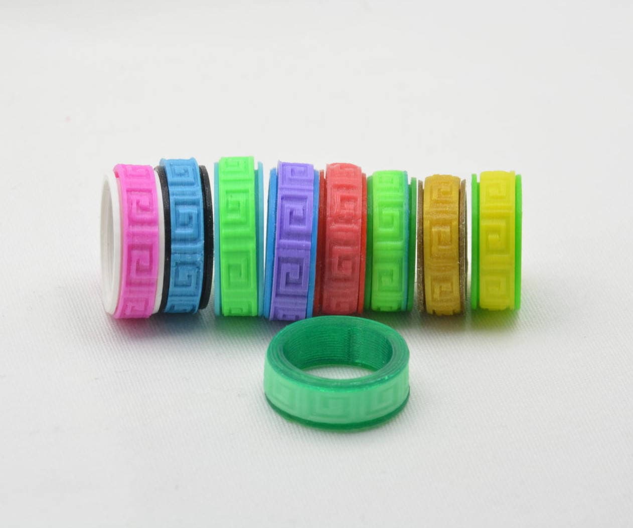 Spiral Maze Spinner Fidget ring. 3D printed Customizable. | Etsy