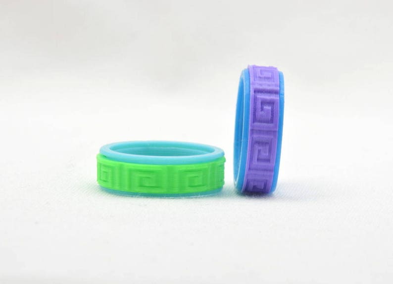 Spiral Maze Spinner Fidget Ring. 3D Printed Customizable. - Etsy