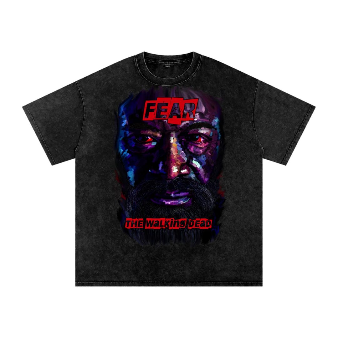 Morgan Jones - Fear TWD - Art by Chris T. Snow Washed Oversized Cotton ...