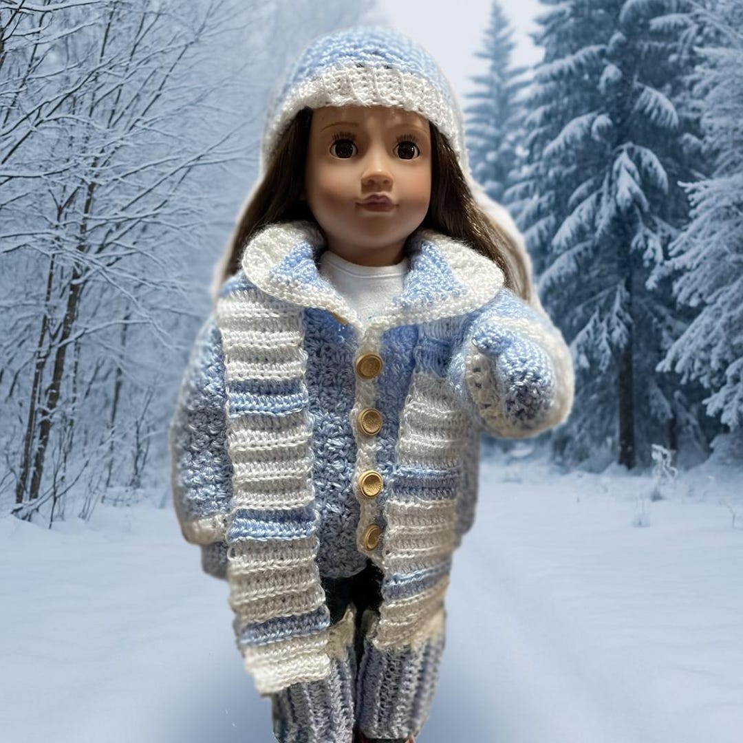 18" Doll Crochet Pattern - Winter Outfit - Fits American Girl® Dolls - Etsy