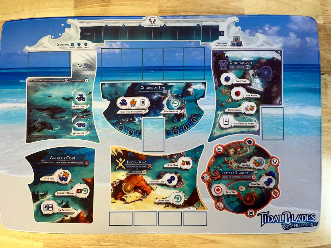 Tidal Blades Board Game Playmat Neoprene Stitched Edge Unofficial ...