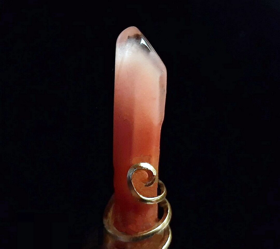 TIBETAN RED Phantom 14K Gold Fill Black Leather Cord Metaphysical ...