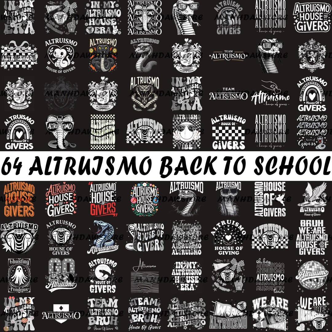64 Altruismo Back to School Bundle PNG - Etsy