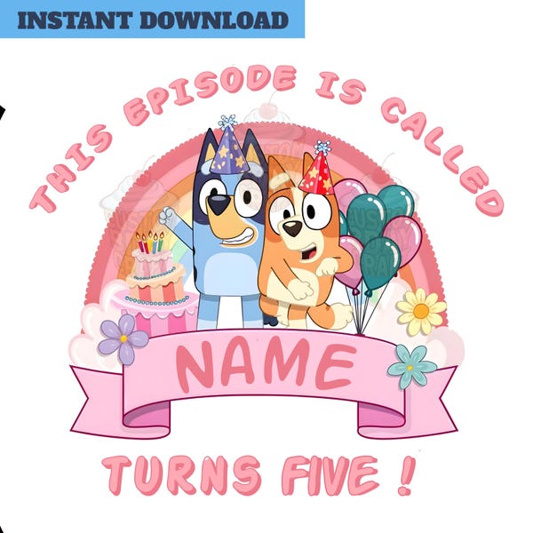 Bluey Custom Name Wall - Etsy