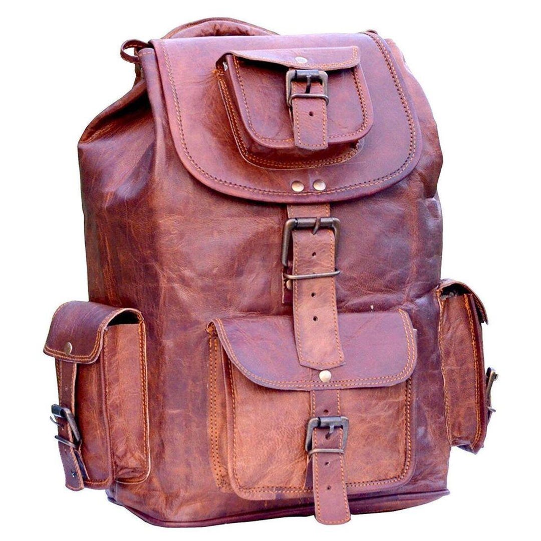 Authentic Vintage Leather Backpack | Handcrafted Travel Rucksack - Etsy