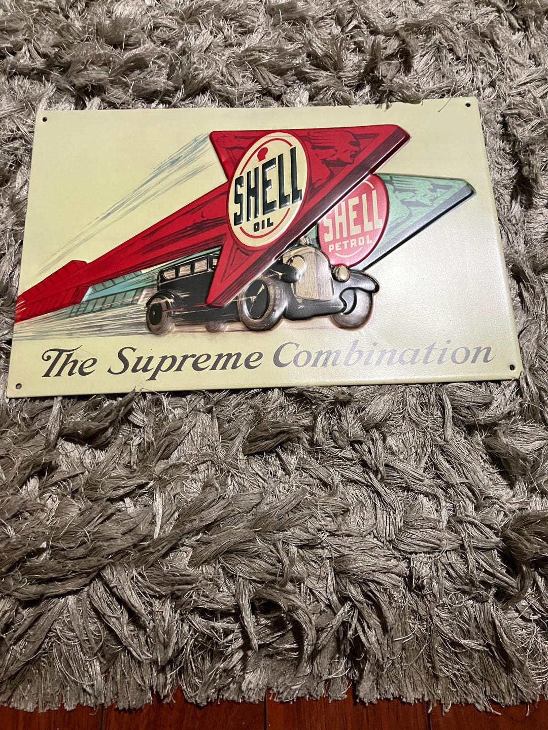 Shell Supreme Metal Embossed Sign Petro - Etsy