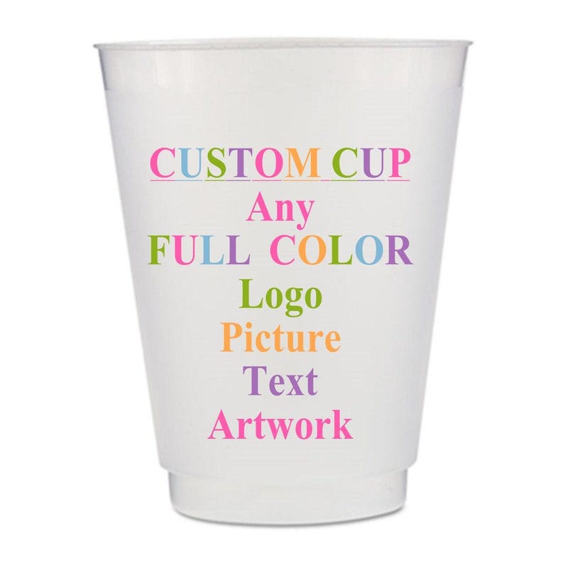 Blue Plastic Reusable Cup - Etsy