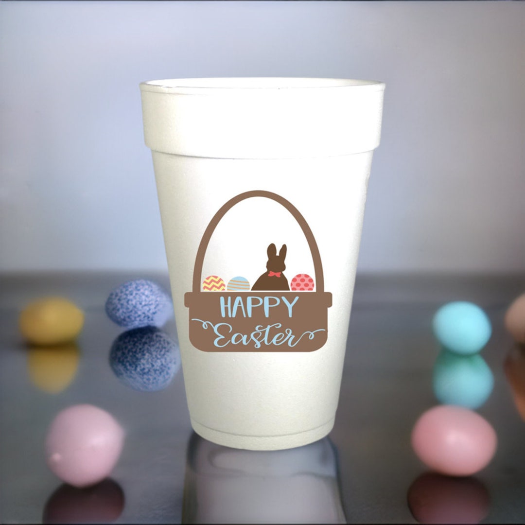 Easter Basket Easter Party Cups -10ea/16oz Styrofoam Easter Cups ...