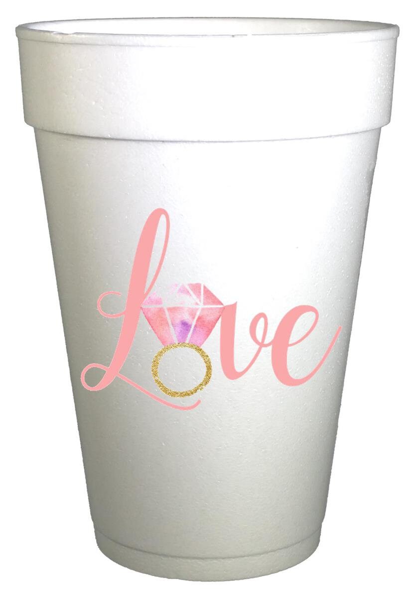 Love Ring Wedding Engagement Party Cups - Etsy