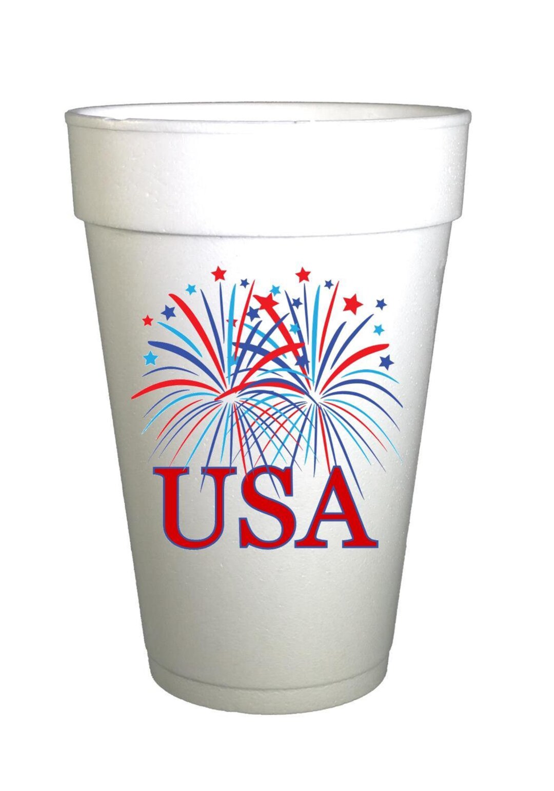 4th of July Party Cups-usa Fireworks July 4th Party Cups- 10ea/ 16 Oz ...