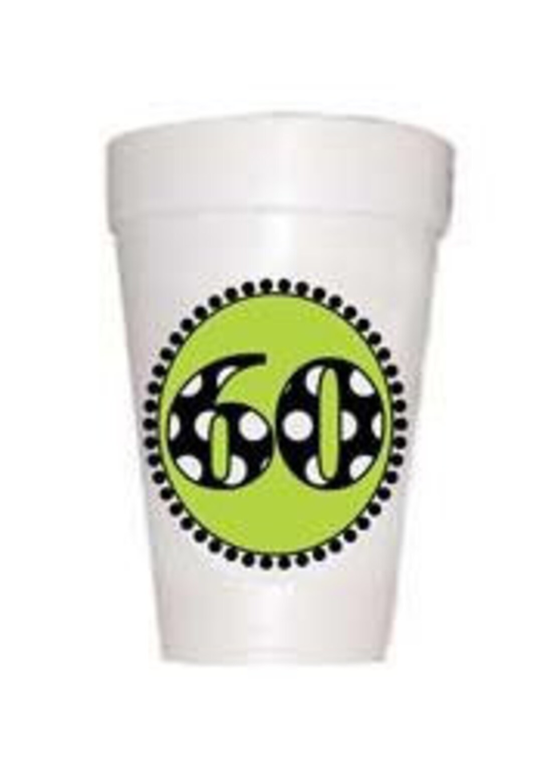 60th Birthday Party Cups - Lime - Etsy