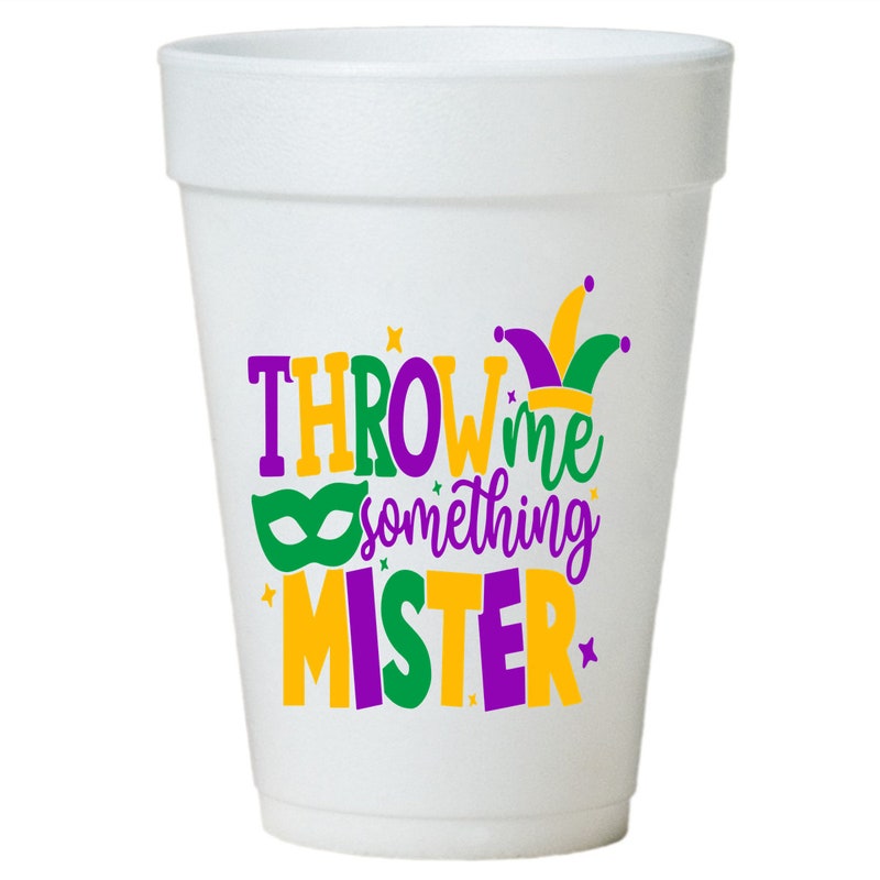 Styrofoam Cup Mardi Gras - Etsy