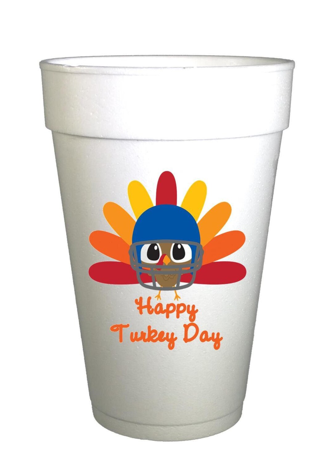 Turkey Football Thanksgiving Cups-happy Turkey Day Thanksgiving ...